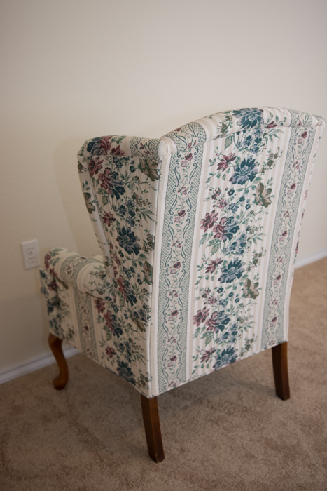 Floral Print Wingback Chair | EBTH