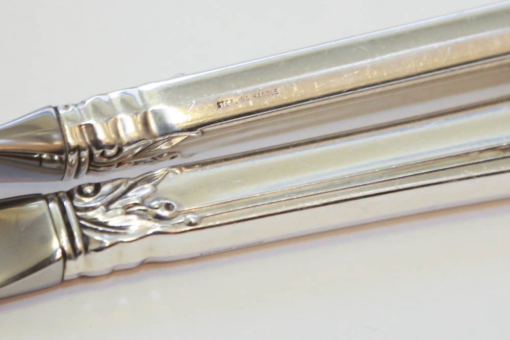 Heirloom Sterling Silver Flatware Set in "Damask Rose" Pattern | EBTH
