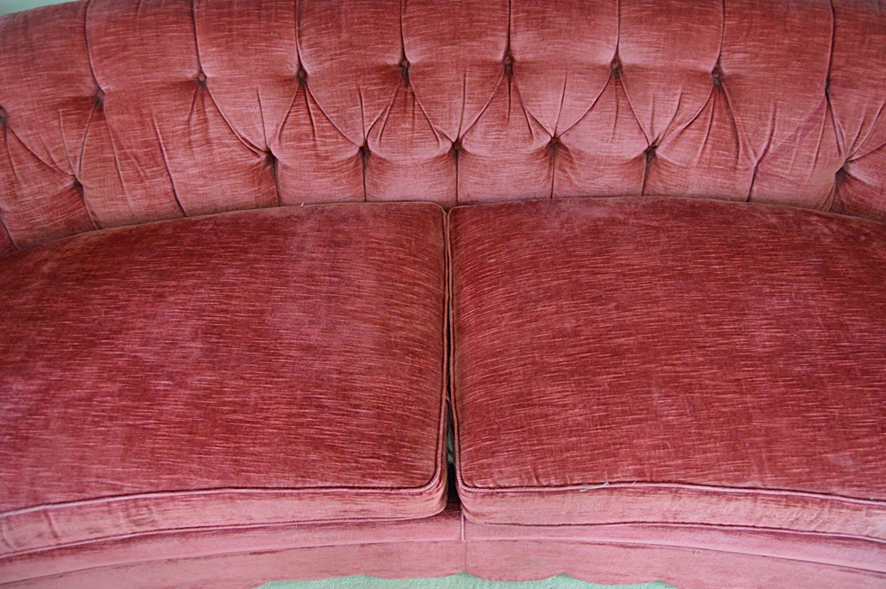 1970s-1980s Henredon Raspberry Velvet Sofa | EBTH