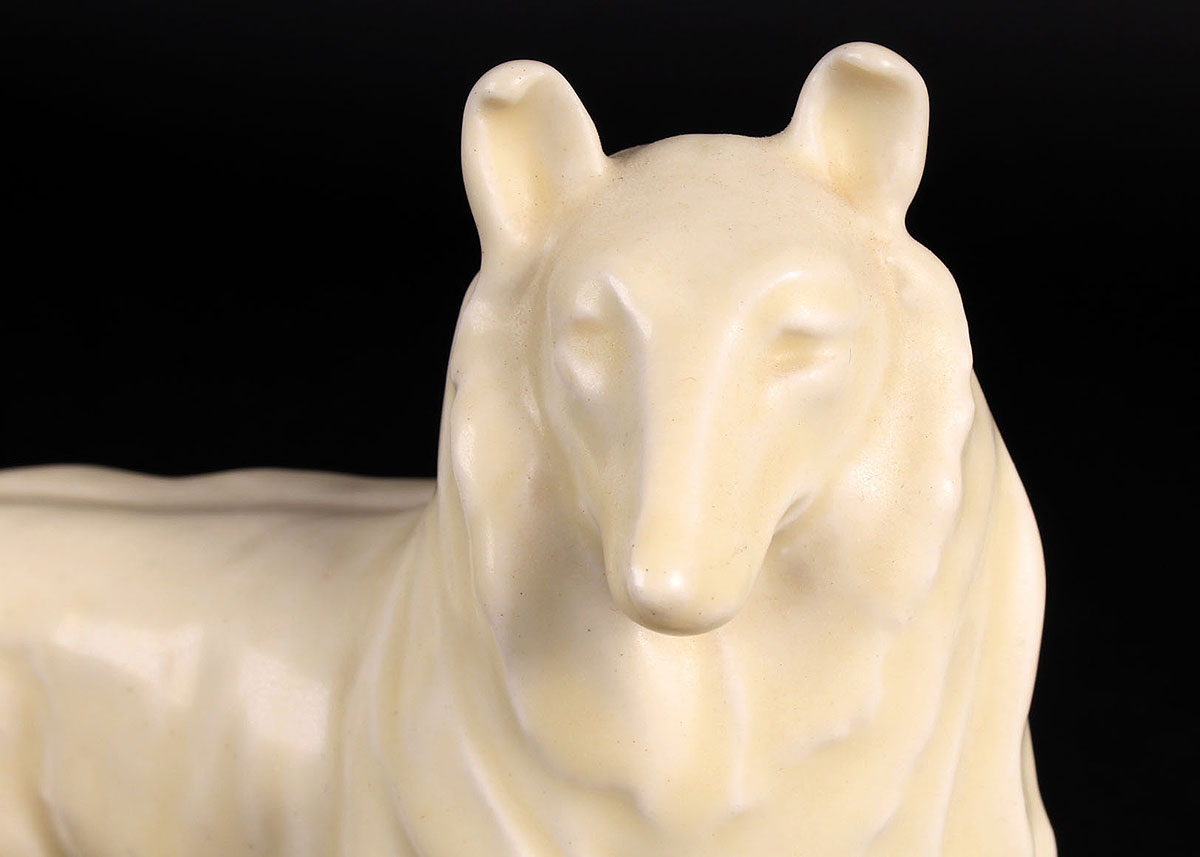 Rookwood Pottery Collie Bookends | EBTH