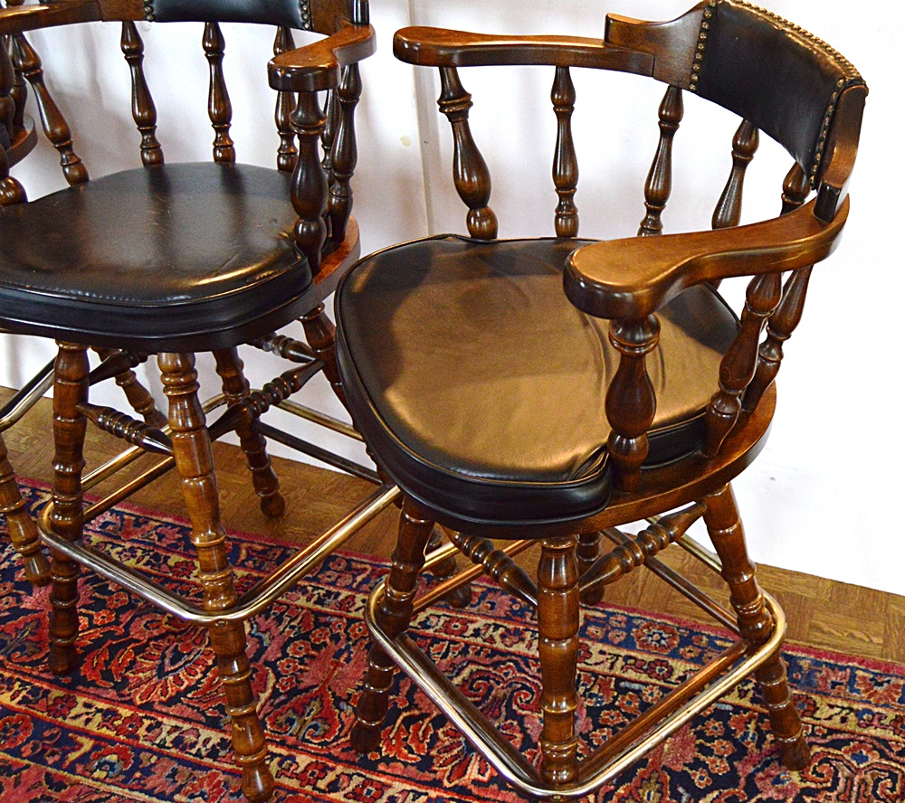 Set of Four Colonial Style Bar Stools | EBTH