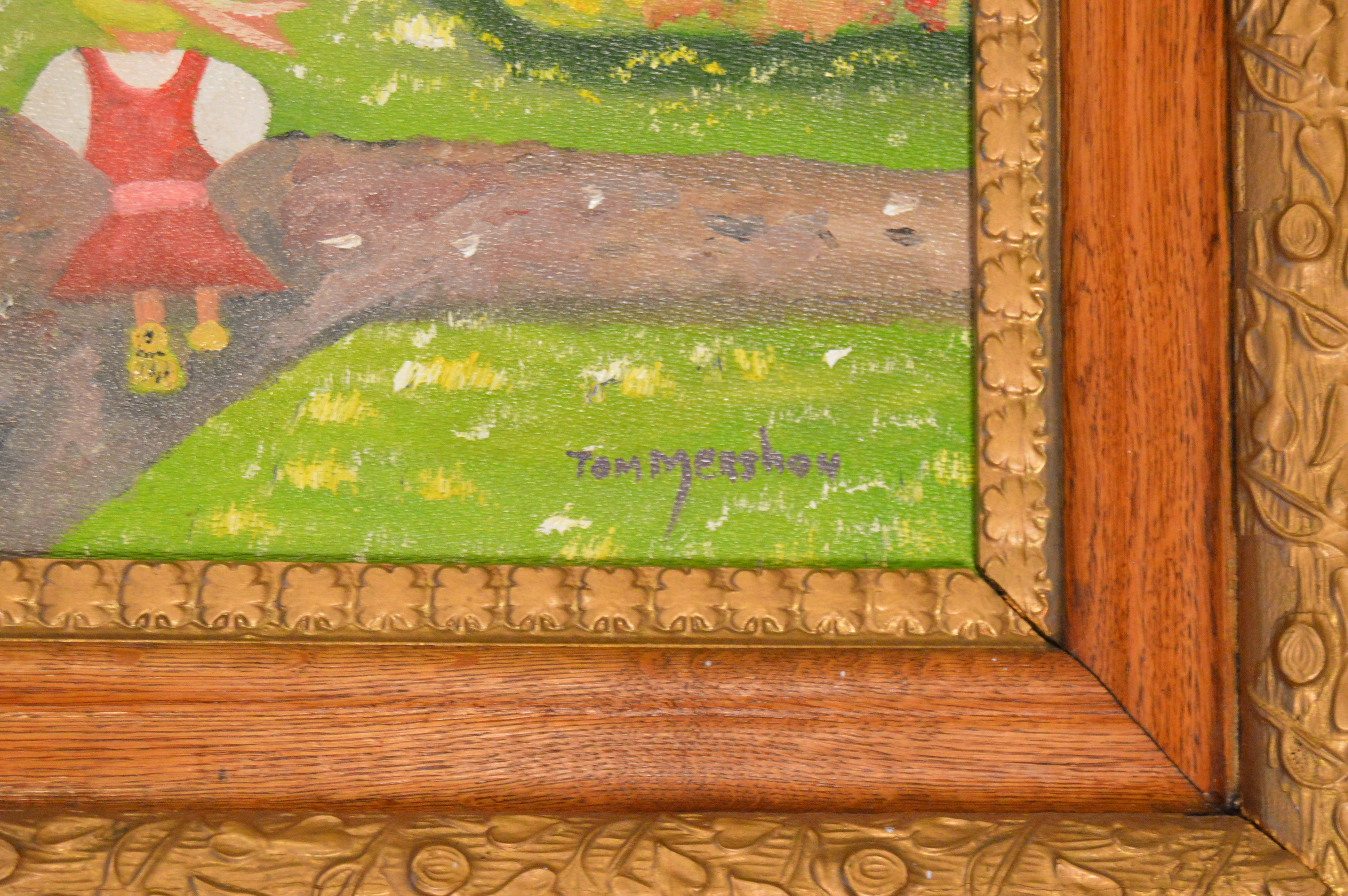 Tom Mershon "Friends" Oil Painting on Board | EBTH