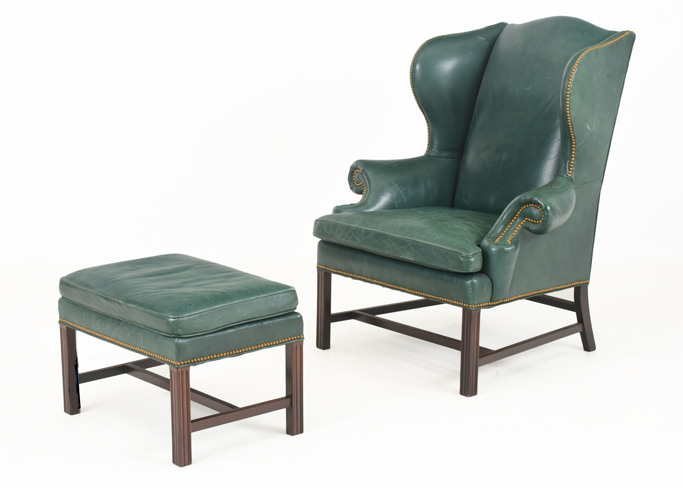 Whittemore-Sherrill Wingback Chair and Footstool | EBTH