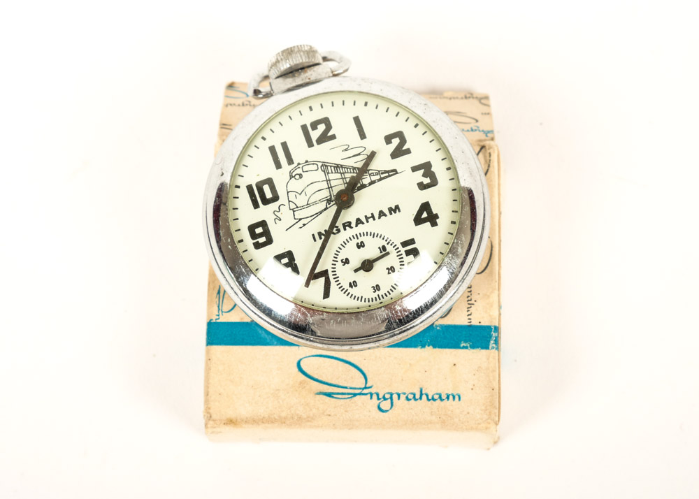 Vintage Ingraham Train Pocket Watch | EBTH