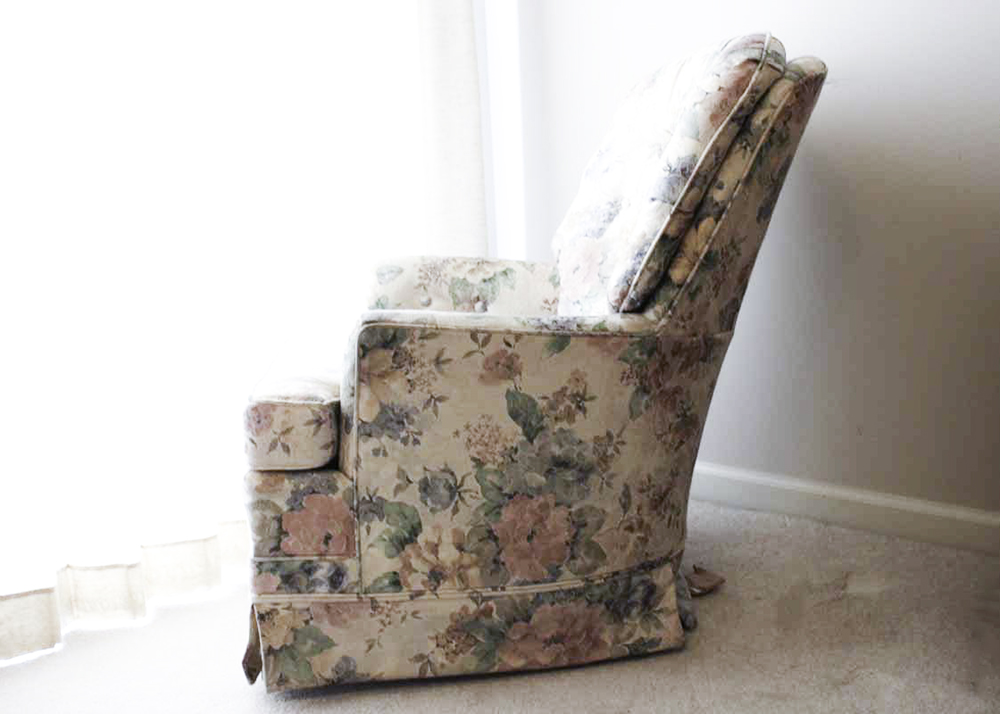 Vintage Floral Swivel Rocker | EBTH