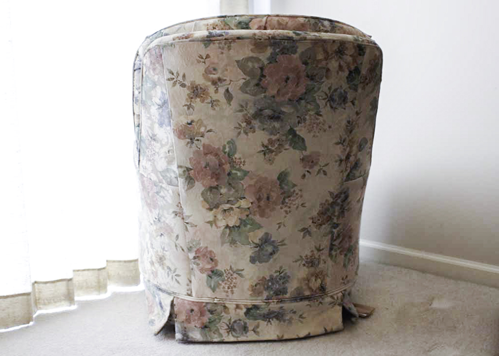 Vintage Floral Swivel Rocker | EBTH