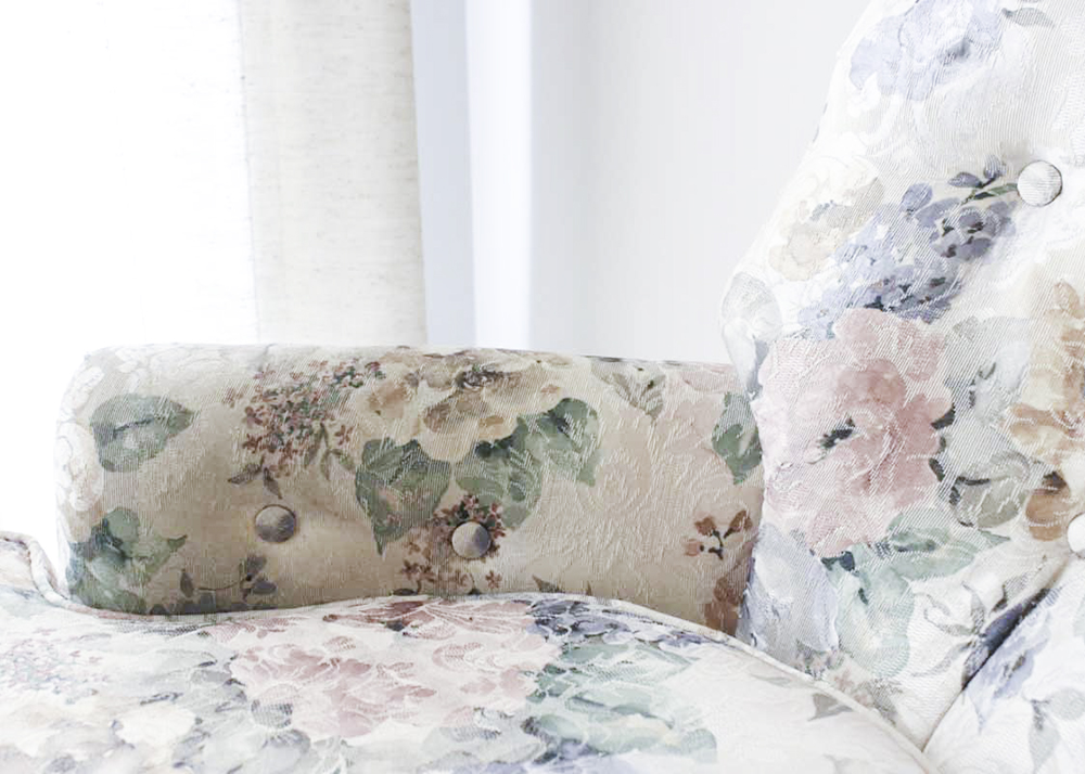 Vintage Floral Swivel Rocker | EBTH