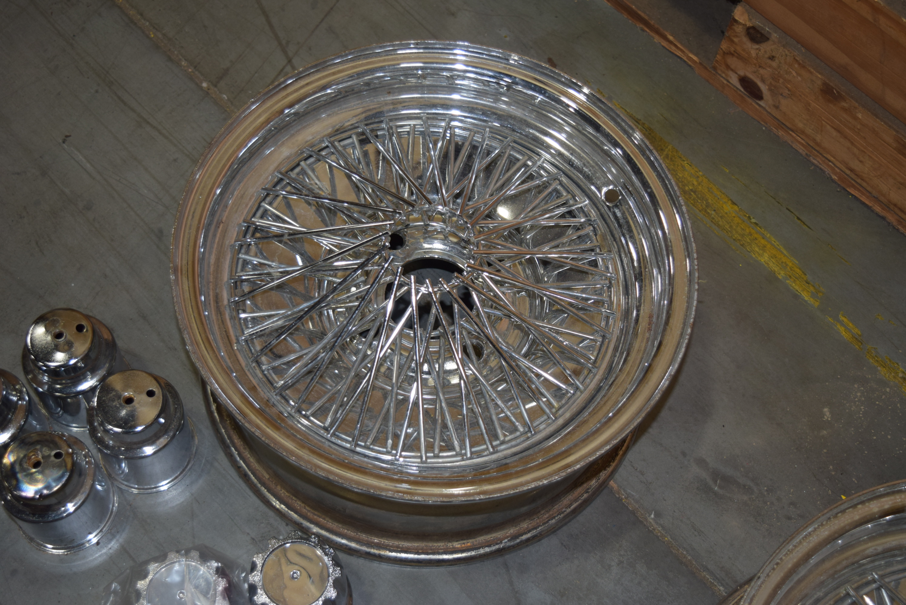 Four Vintage Wire Car Rims by Rocket Road Wheels | EBTH