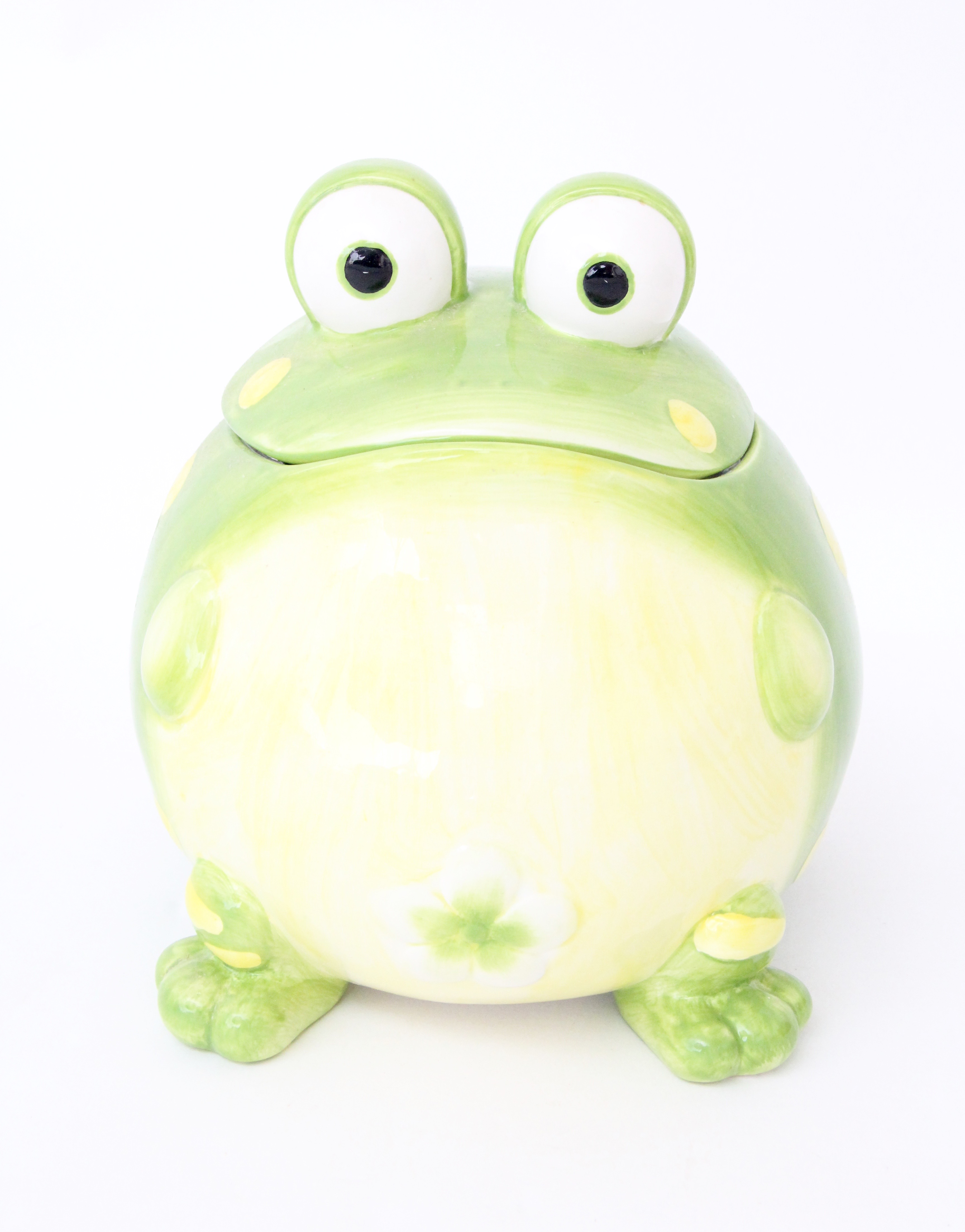 Four Ceramic Frog Theme Containers | EBTH