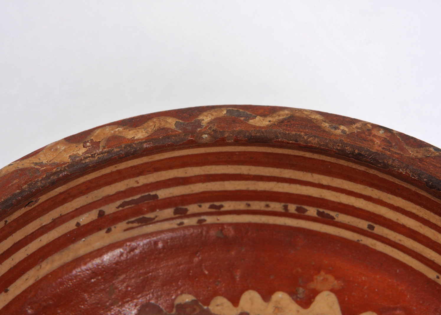 Antique Romanian Orangeware Bowl Trio | EBTH