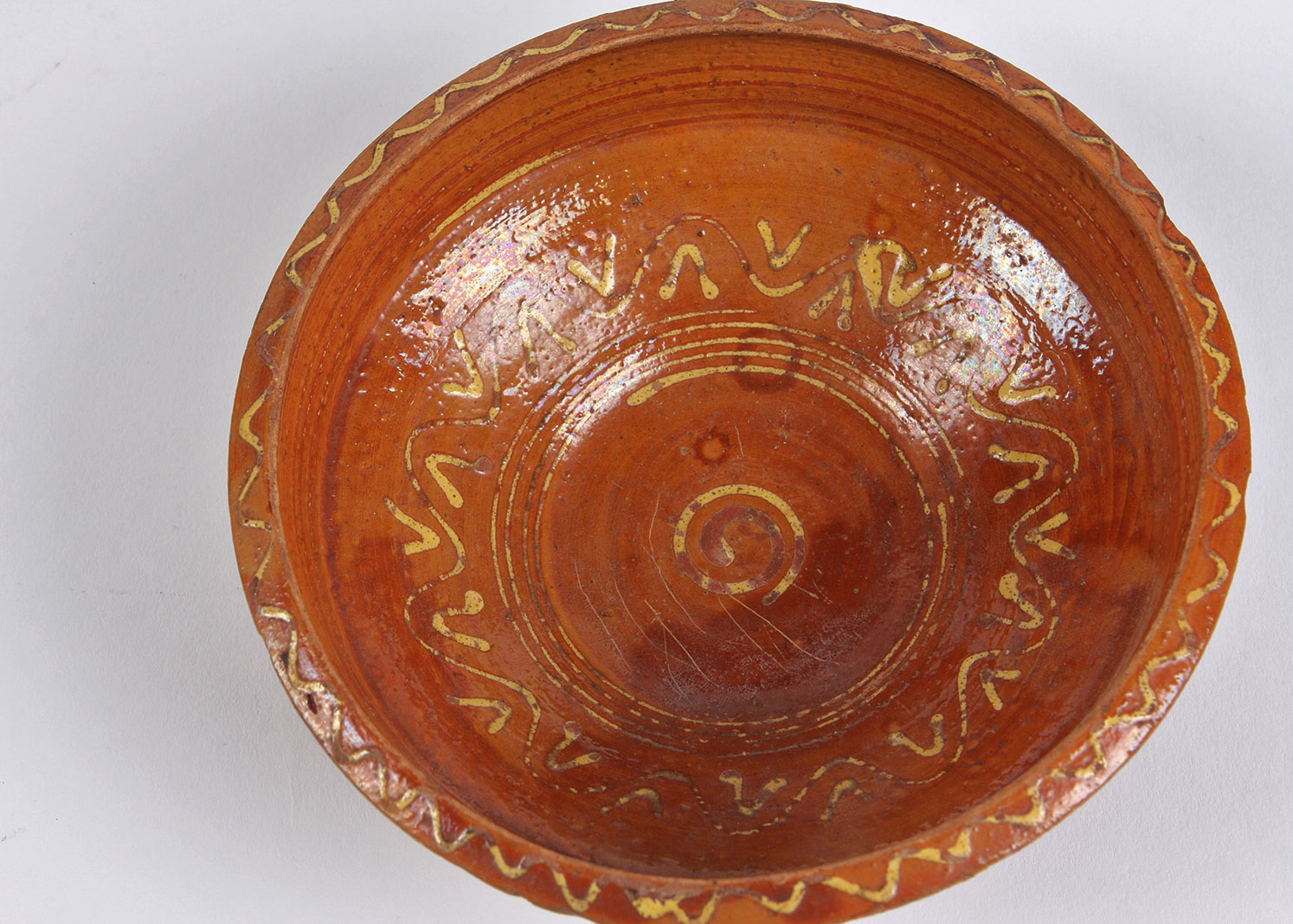 Antique Romanian Orangeware Bowl Trio | EBTH