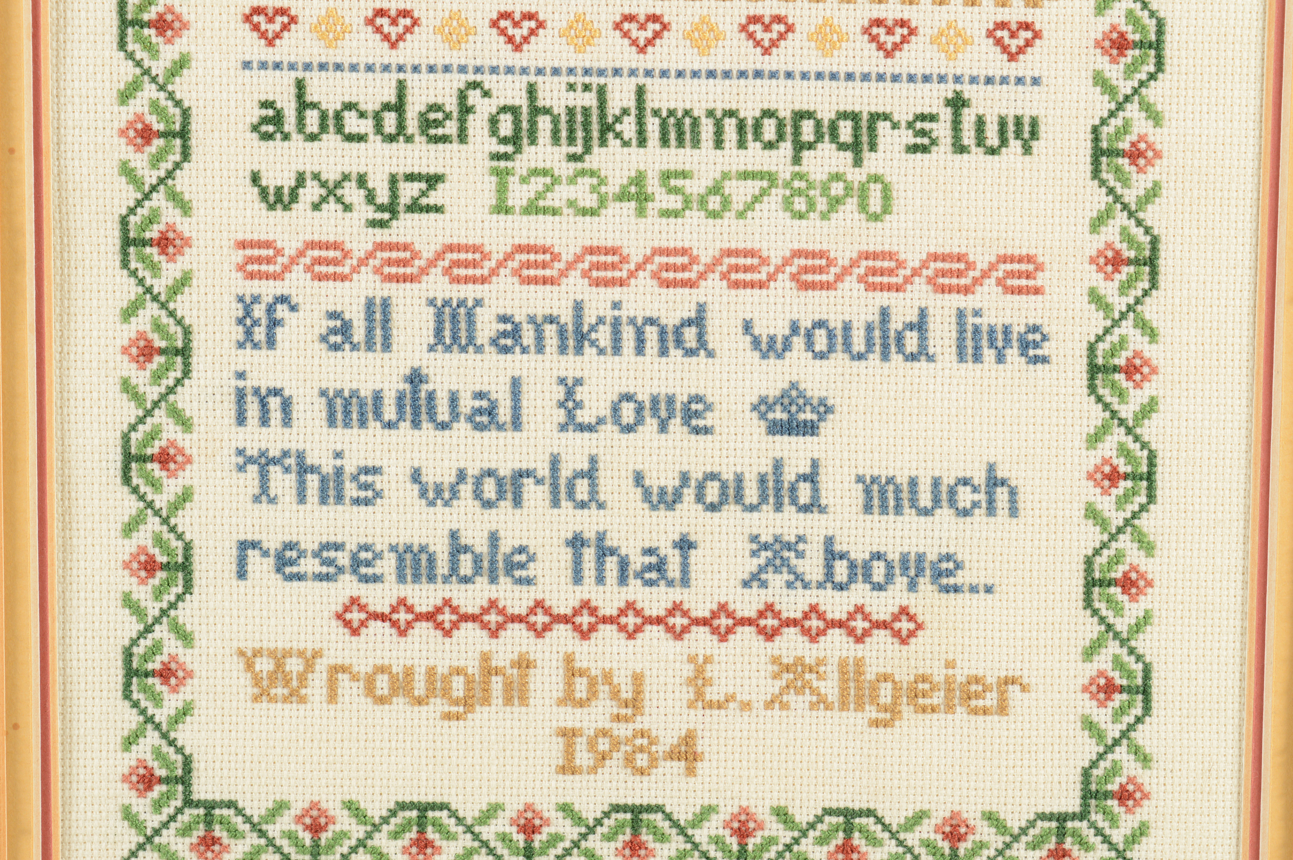 Mounted Sampler on Cherry Wood Stand | EBTH