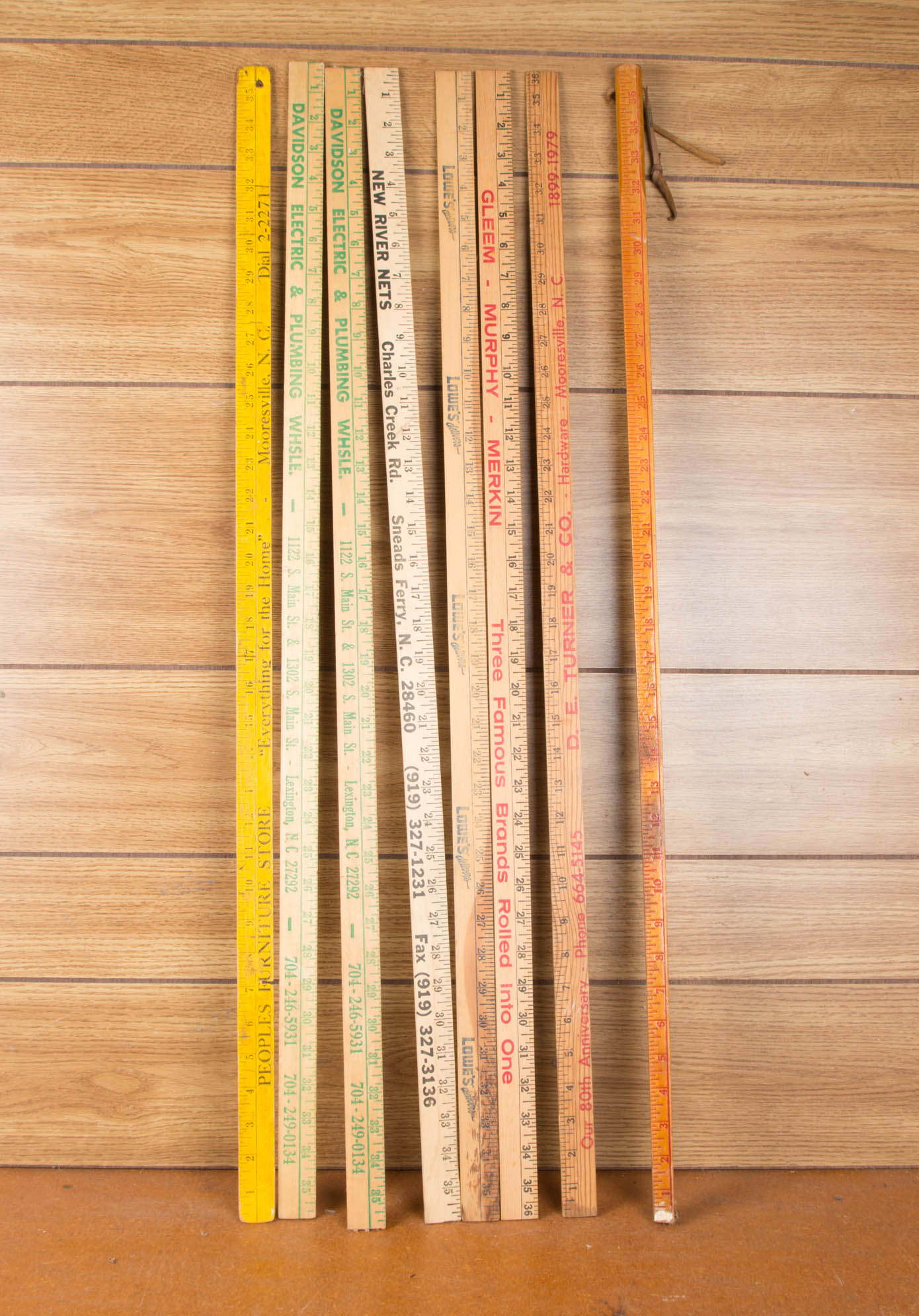 Collection of Wooden Yard Sticks | EBTH