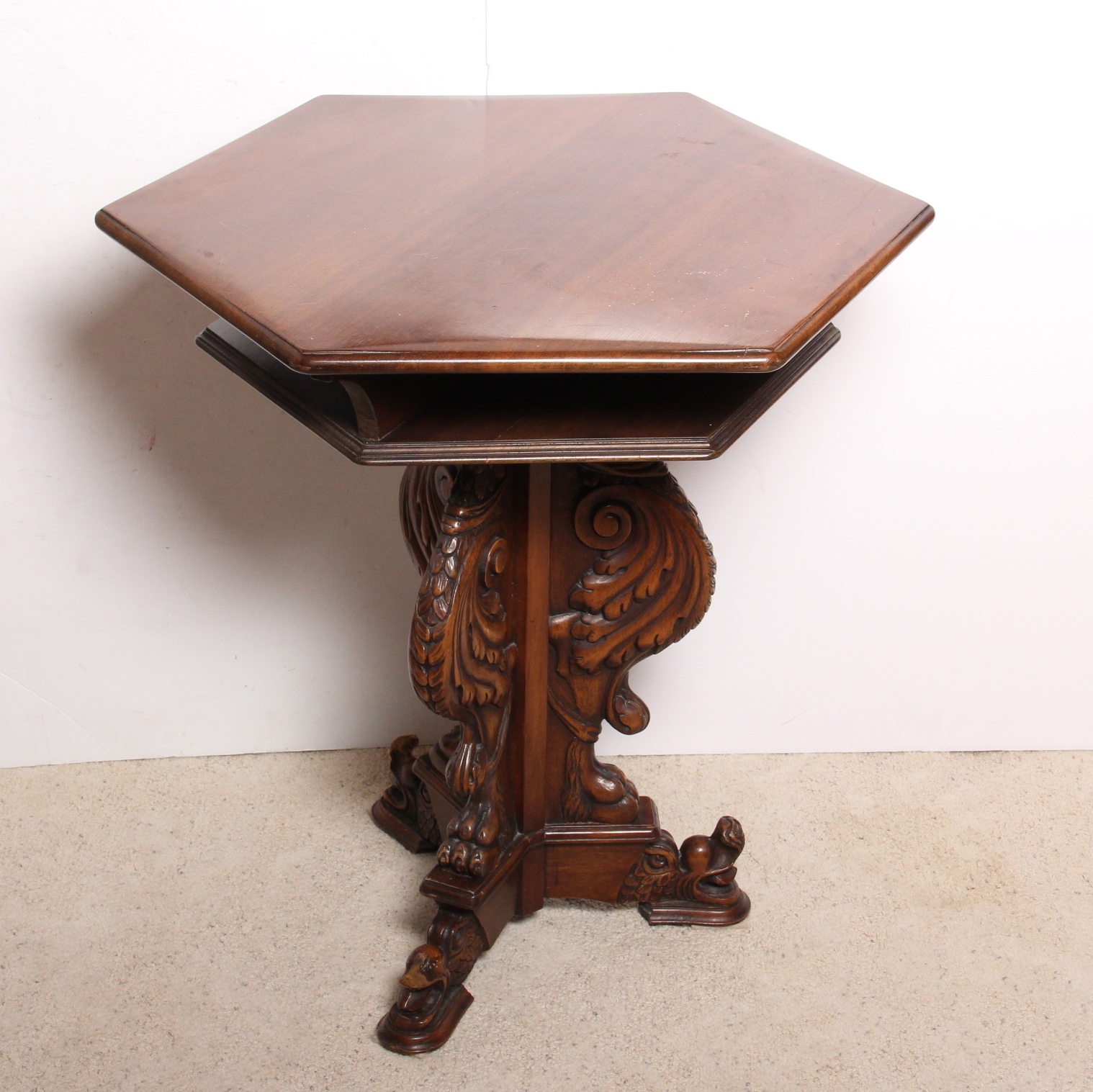 Ornate Hexagonal Side Table | EBTH