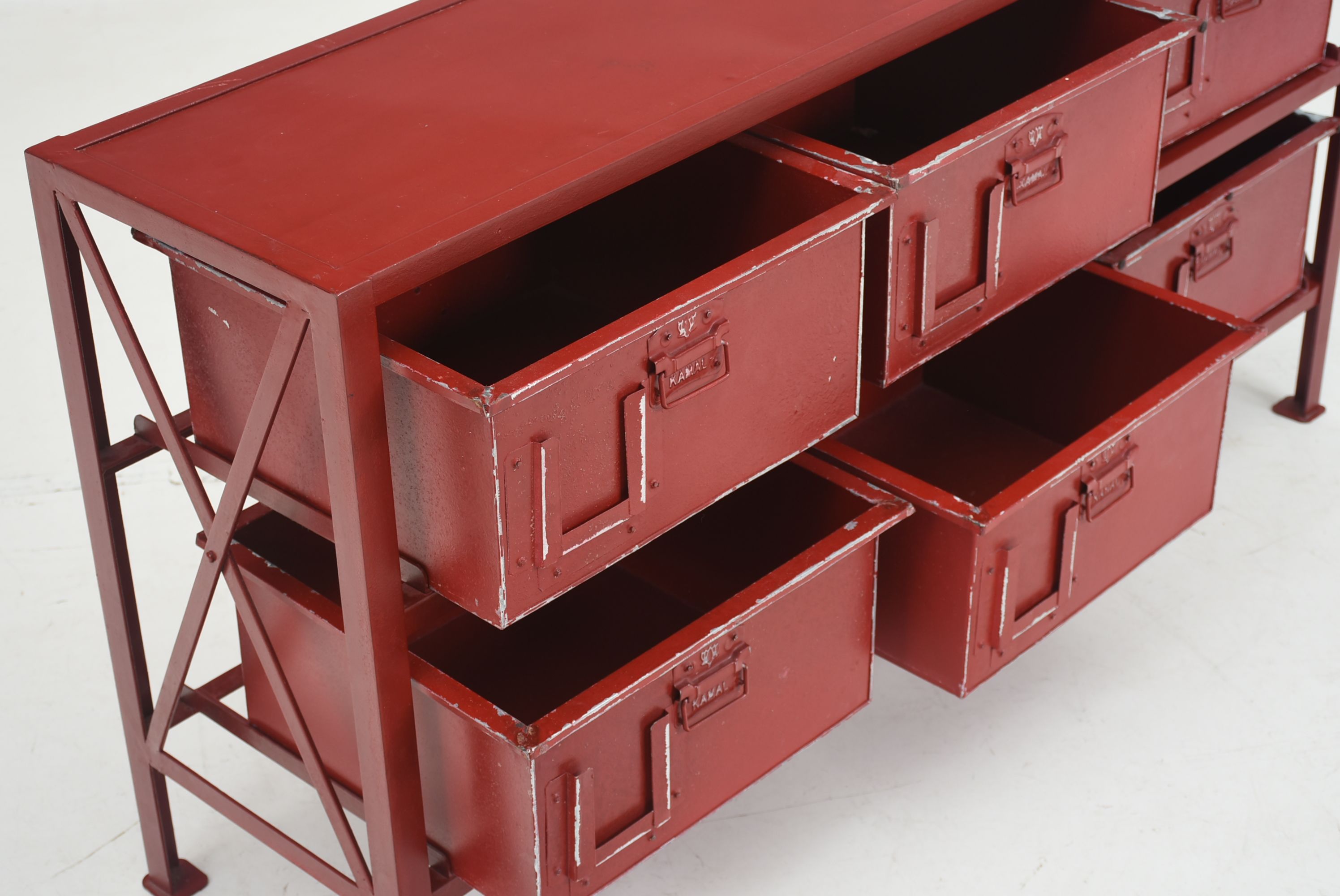 Red Metal Utility Storage Unit | EBTH
