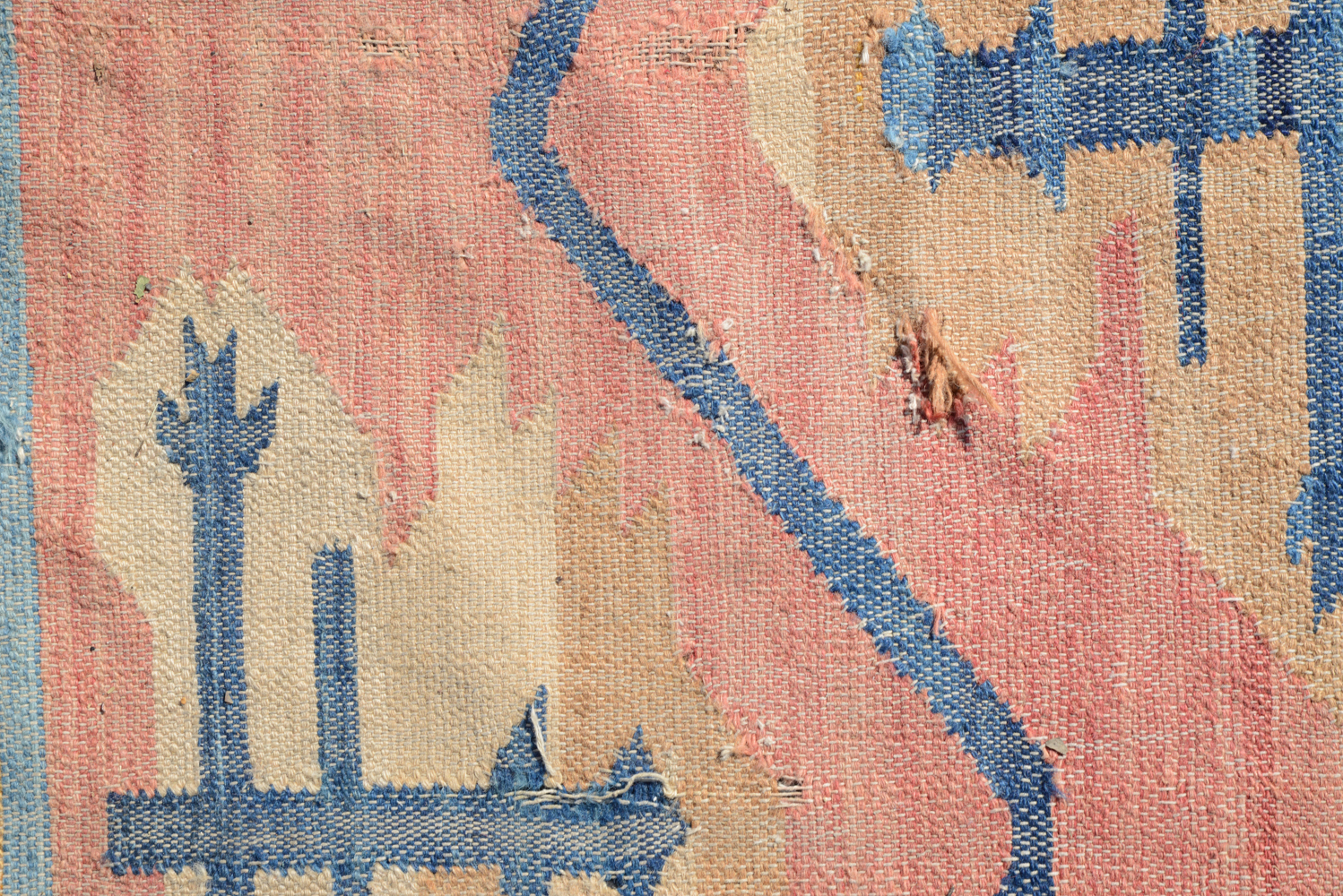 Handwoven Flatweave Indian Wool Dhurrie Rug | EBTH