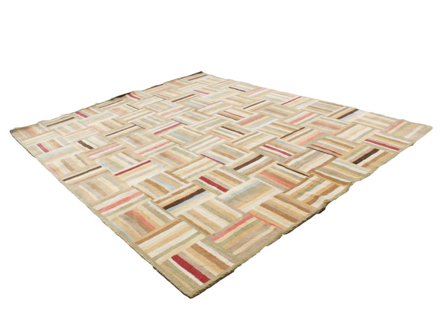 Wool Pottery Barn Color Block Area Rug | EBTH