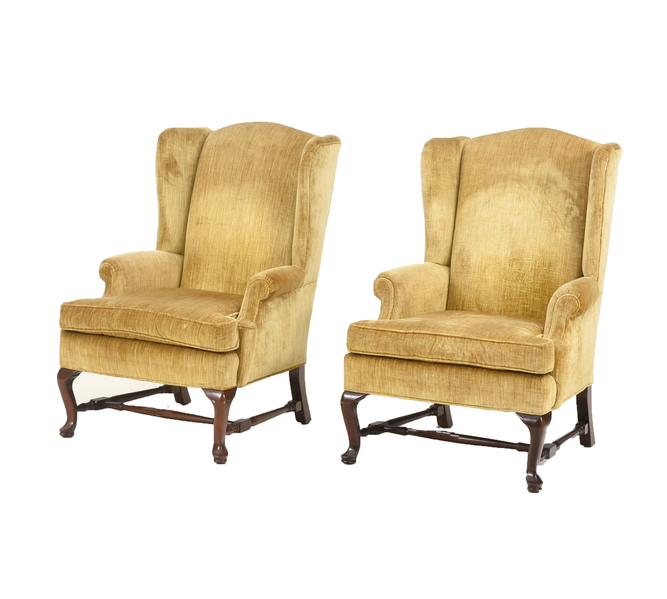 Pair of Harden Queen Anne Style Wing Chairs | EBTH