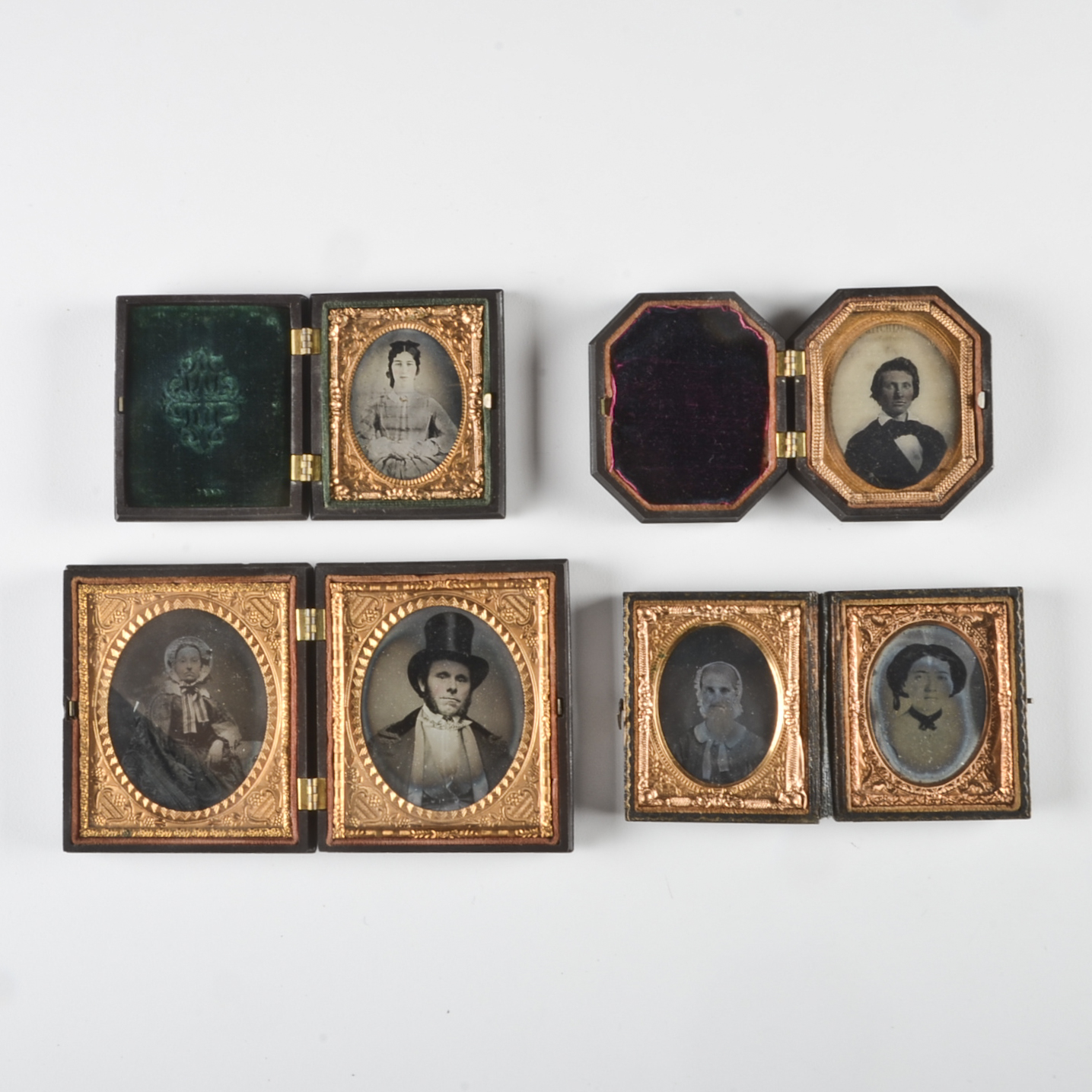 Collection of Four Cased Ambrotype Portraits | EBTH
