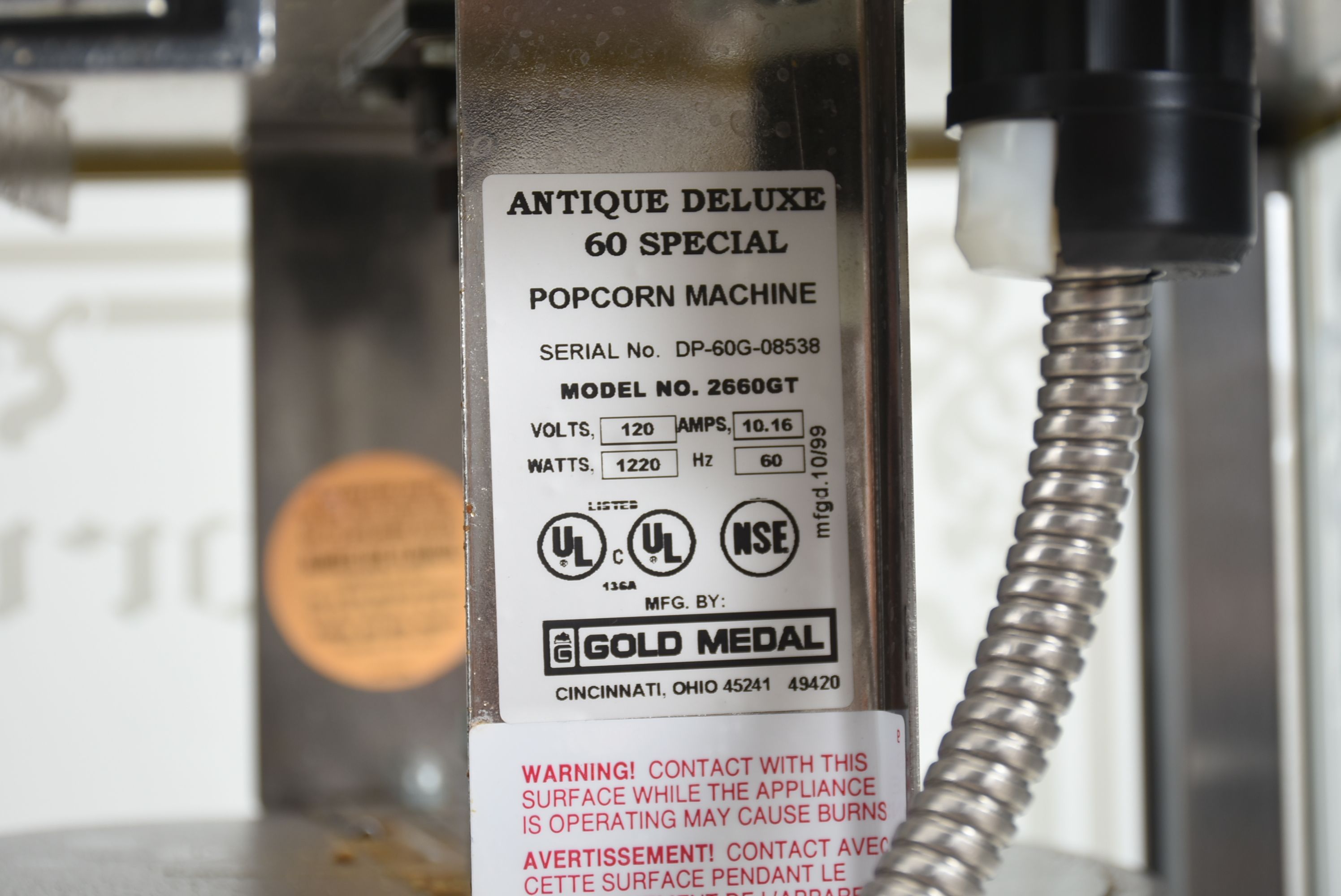 Gold Medal "Antique Deluxe 60 Special" Popcorn Machine | EBTH