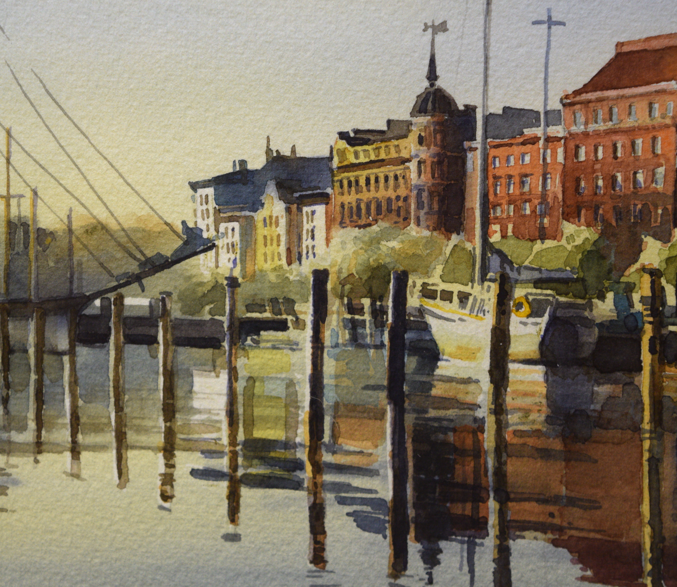 Linett ' Helsinki, Finland' Original Watercolor Painting | EBTH