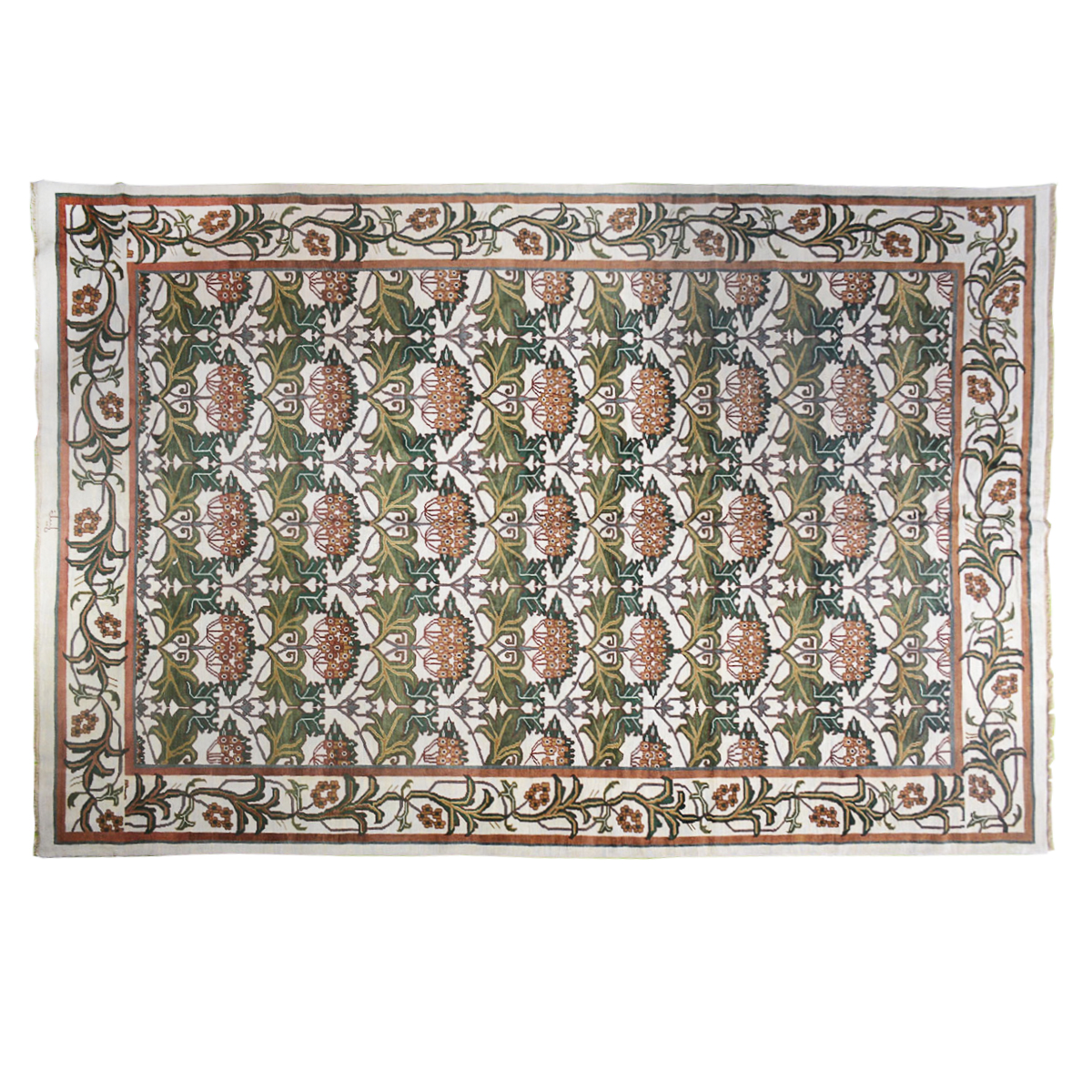 Signed Large Handmade Contemporary Indian Rug | EBTH