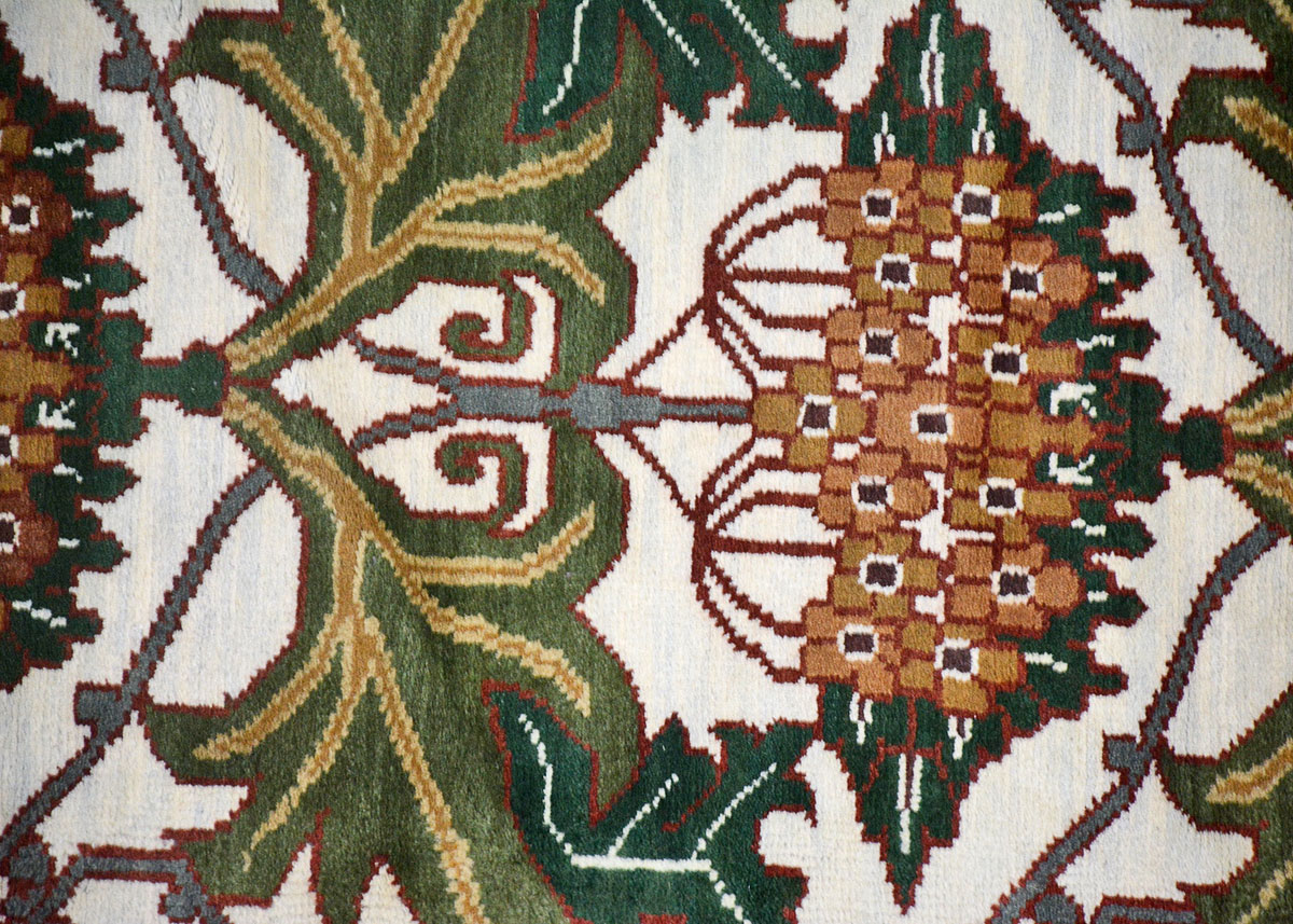 Signed Large Handmade Contemporary Indian Rug | EBTH