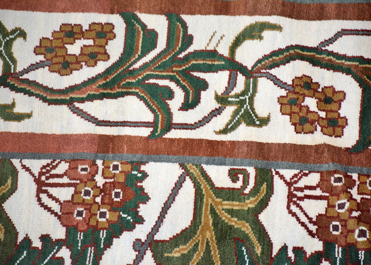 Signed Large Handmade Contemporary Indian Rug | EBTH