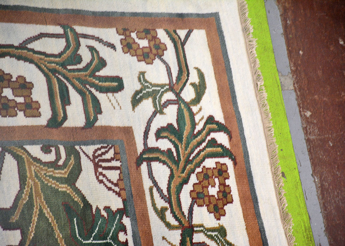 Signed Large Handmade Contemporary Indian Rug | EBTH