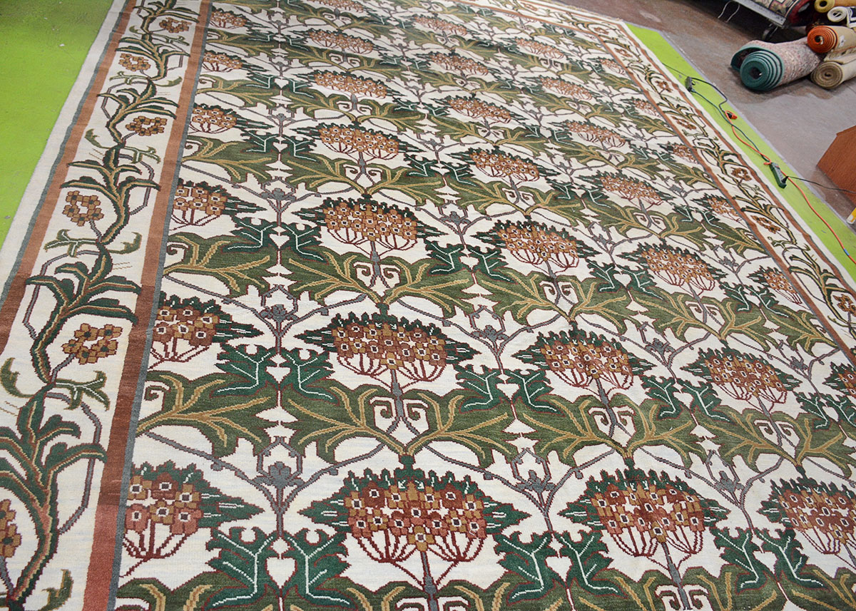 Signed Large Handmade Contemporary Indian Rug | EBTH