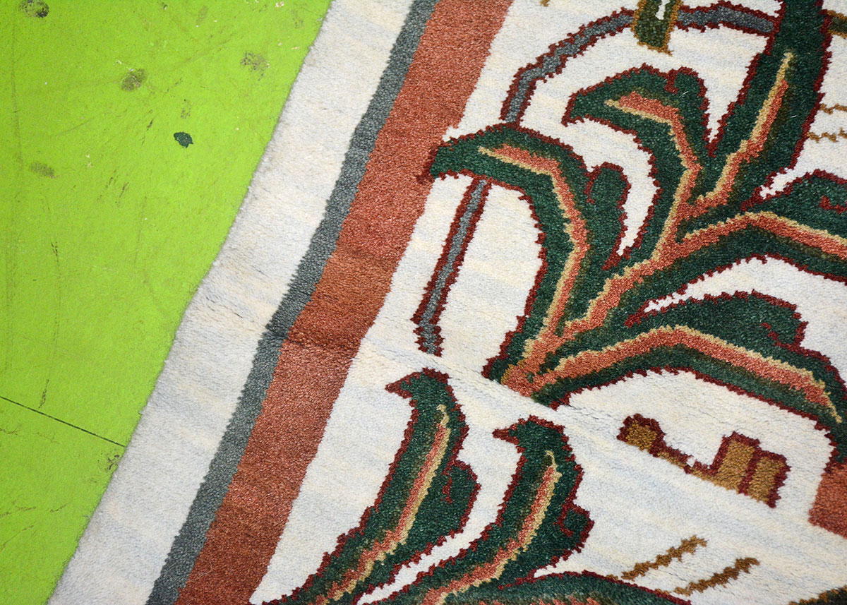 Signed Large Handmade Contemporary Indian Rug | EBTH