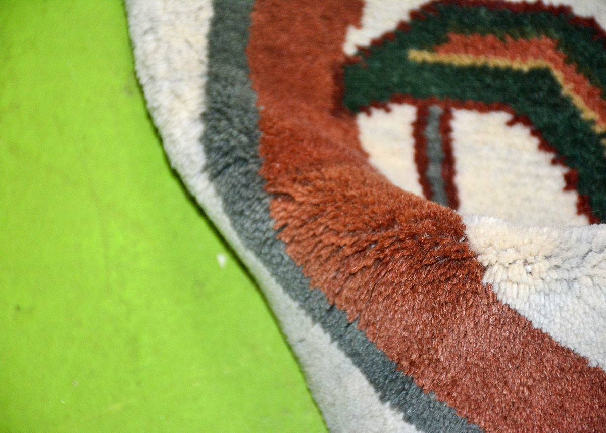 Signed Large Handmade Contemporary Indian Rug | EBTH