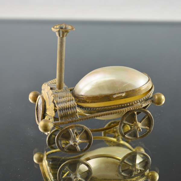 Antique Grand Tour Mother-of-Pearl Steam Engine Perfume Holder | EBTH
