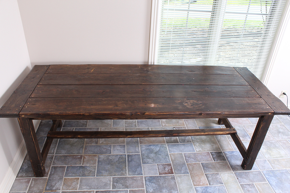 Handmade Tea-Stained Pine Farm Table | EBTH