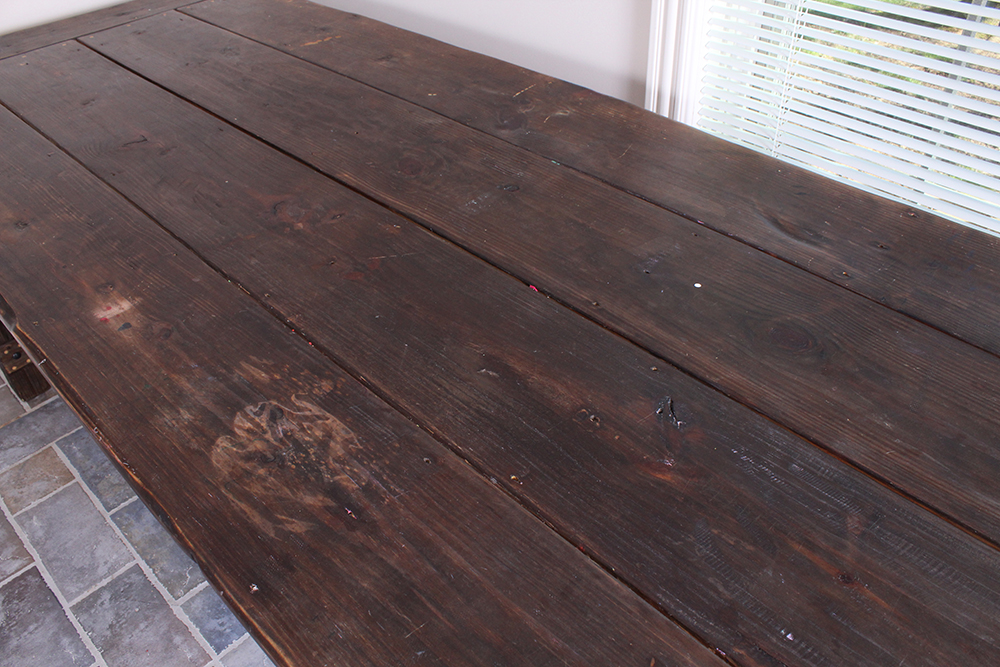 Handmade Tea-Stained Pine Farm Table | EBTH