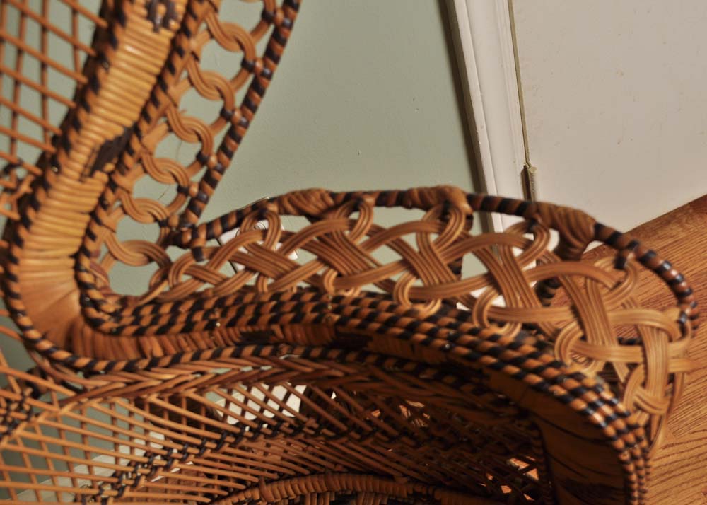 Rattan and Split Cane Peacock Chair | EBTH