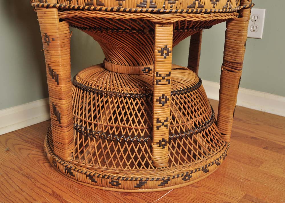 Rattan and Split Cane Peacock Chair | EBTH