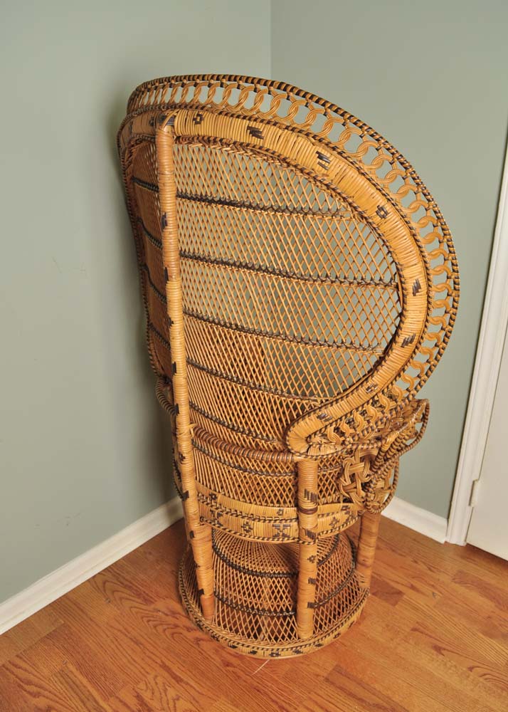 Rattan and Split Cane Peacock Chair | EBTH