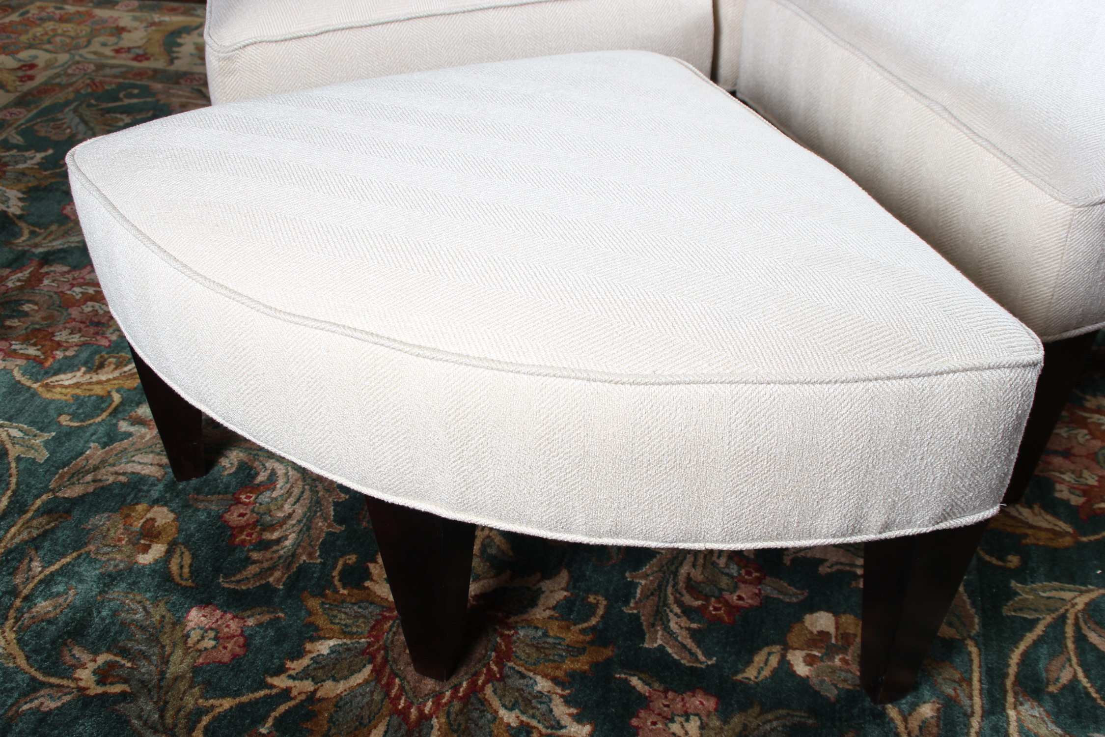 Lee Industries Beige Pie Wedge Ottomans | EBTH