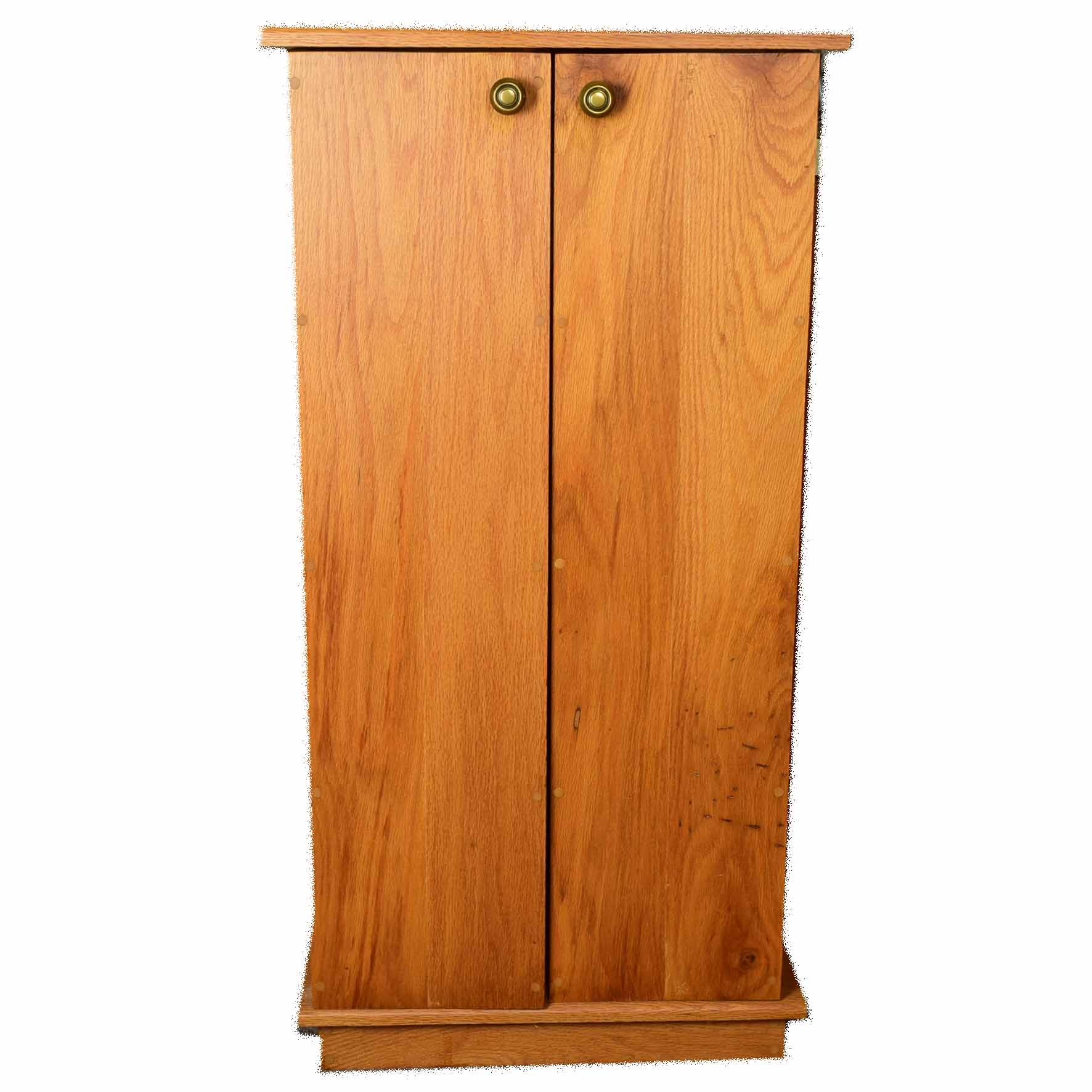 Oak DVD Storage Cabinet | EBTH