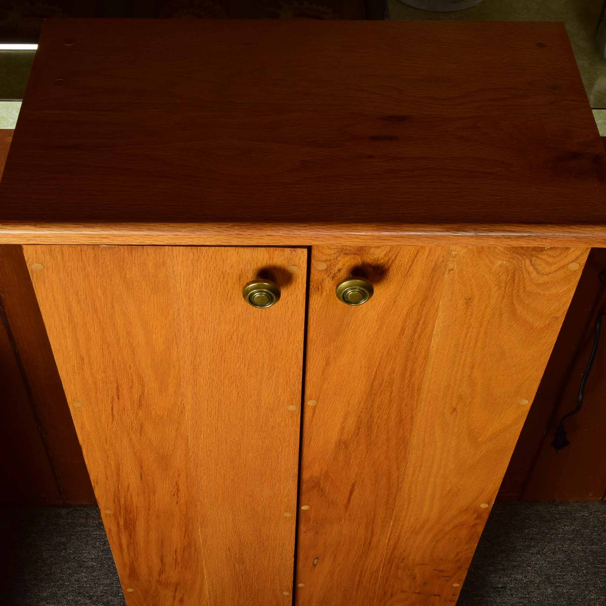 Oak DVD Storage Cabinet | EBTH