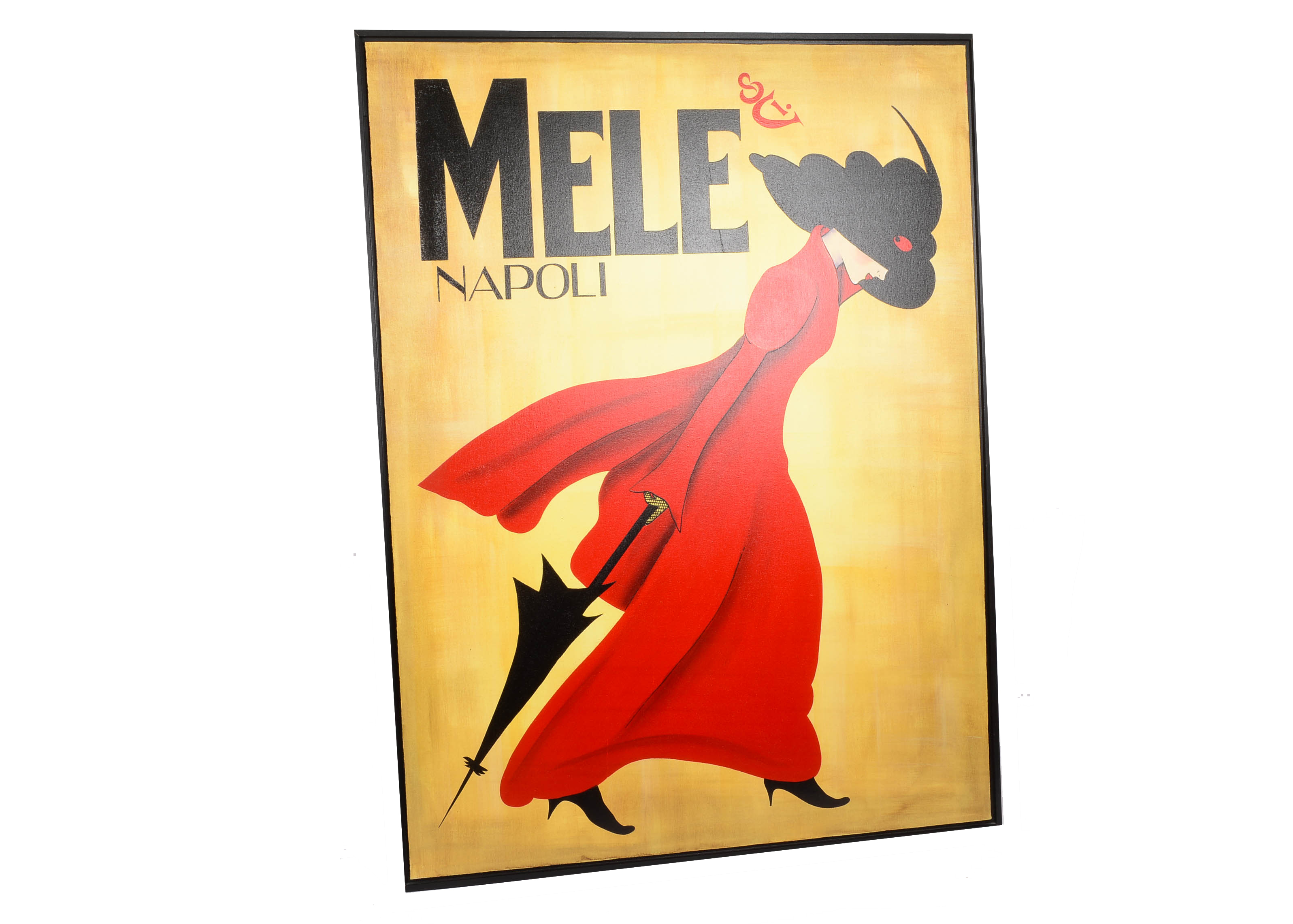 Reproduction Of A Mele Napoli Advertising Poster, Framed Giclee On ...