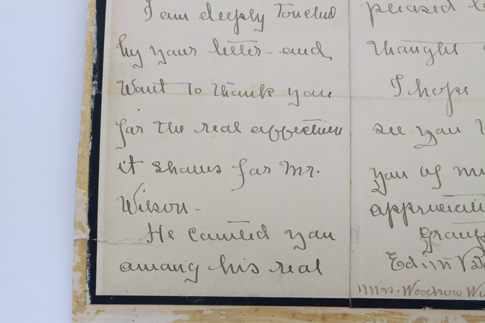 Woodrow Wilson Signed Photograph with Letter from Edith Wilson | EBTH