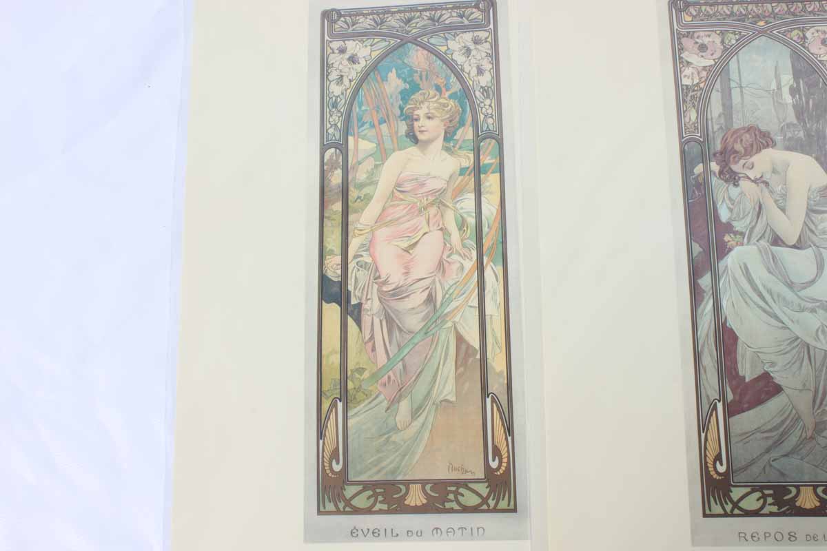 Four Alphonse Mucha Reproduction Lithograph Prints | EBTH
