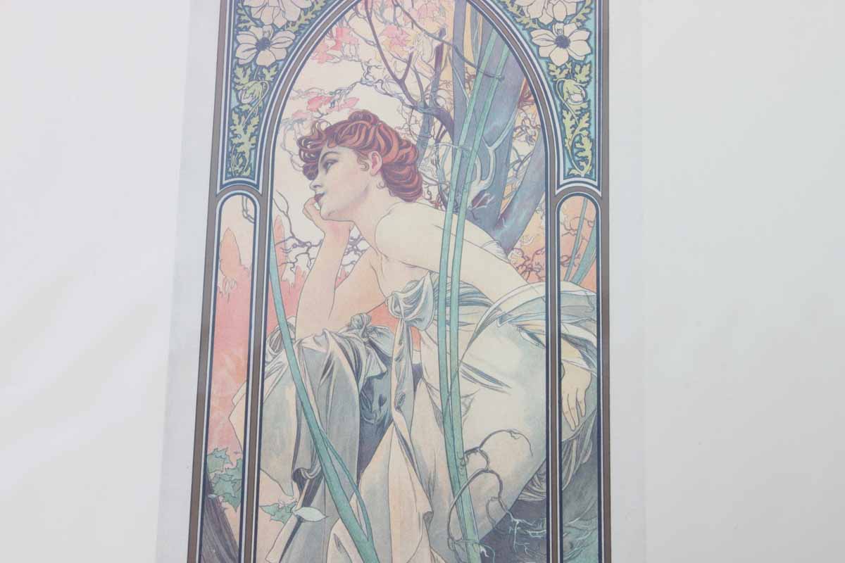 Four Alphonse Mucha Reproduction Lithograph Prints | EBTH