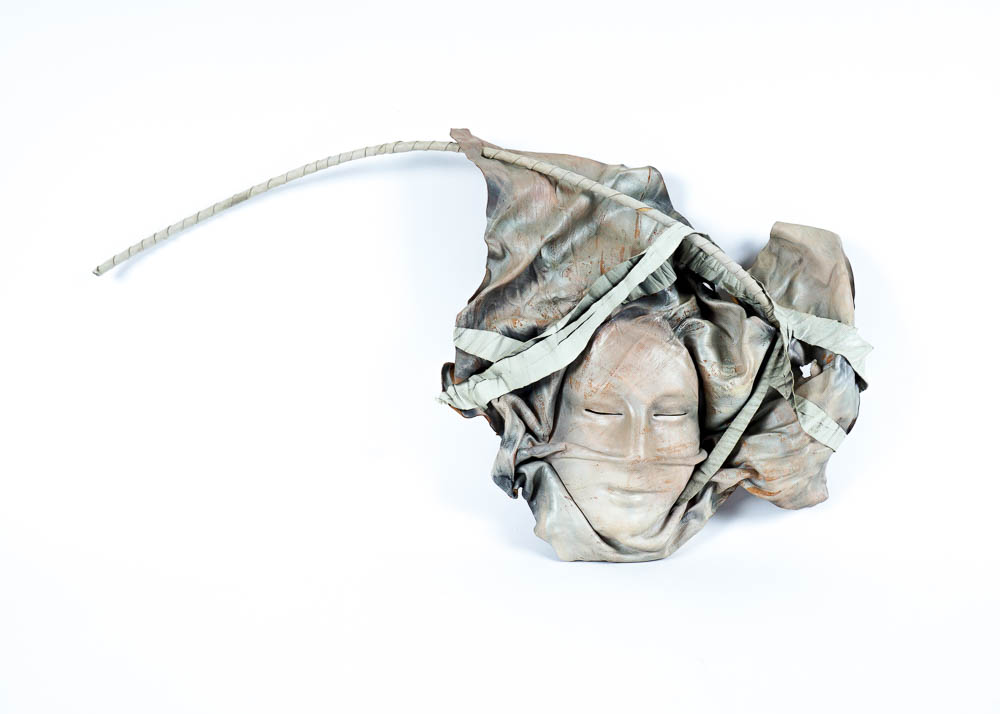 Dominique Caron Leather Art Mask Pair, Signed, Numbered, and Dated | EBTH