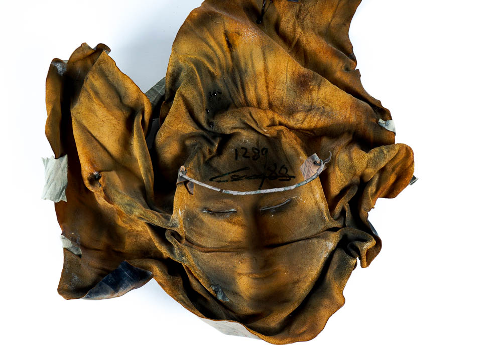 Dominique Caron Leather Art Mask Pair, Signed, Numbered, and Dated | EBTH