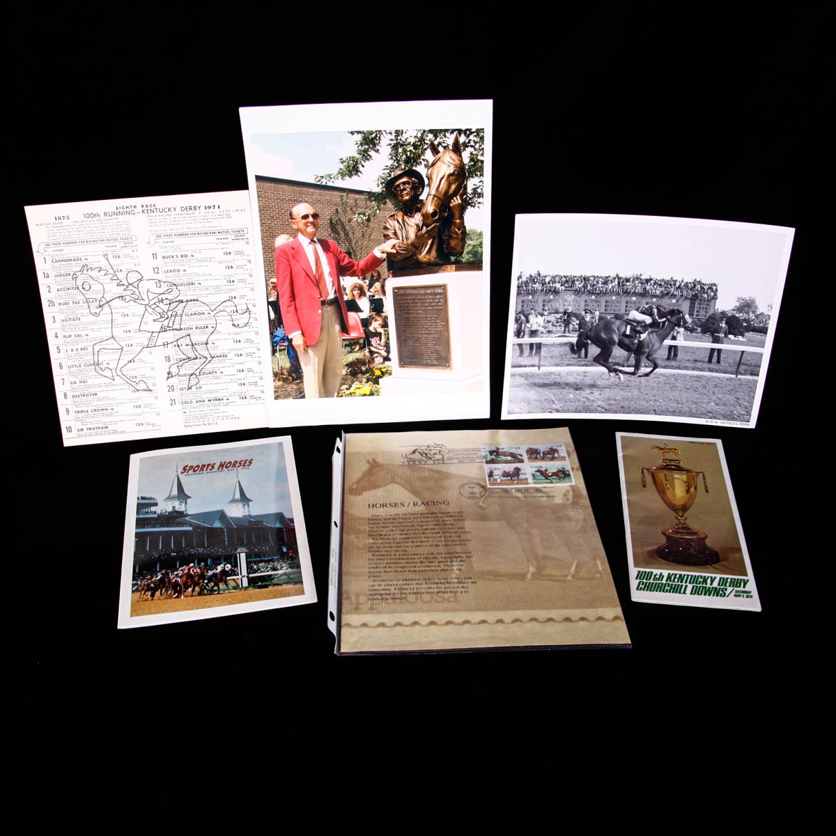 Collection of Kentucky Derby Memorabilia and Equestrian Sports Postage ...