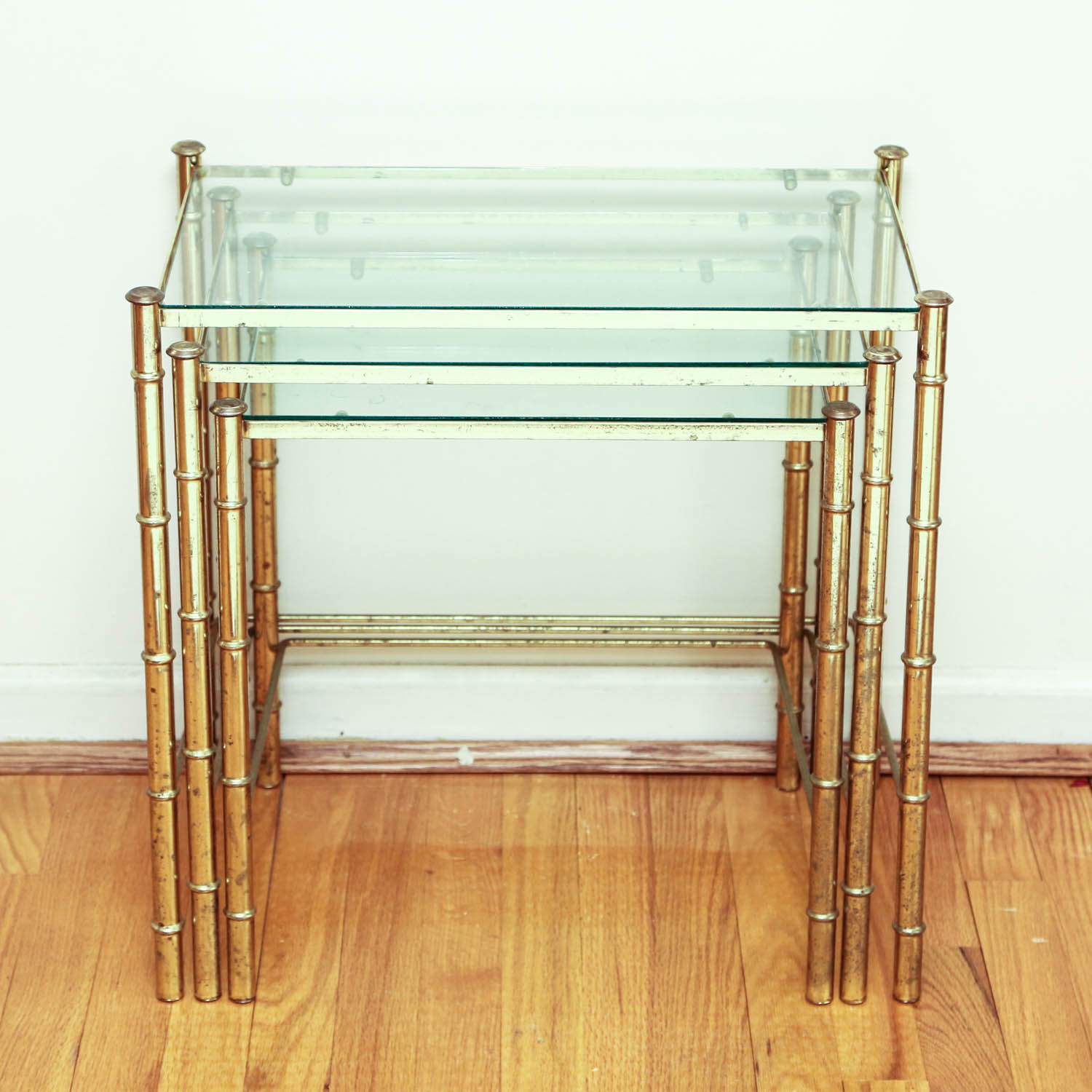 Brass and Glass Nesting Tables | EBTH