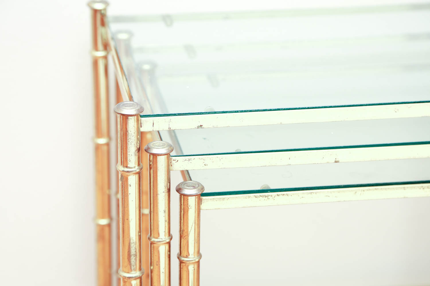 Brass and Glass Nesting Tables | EBTH